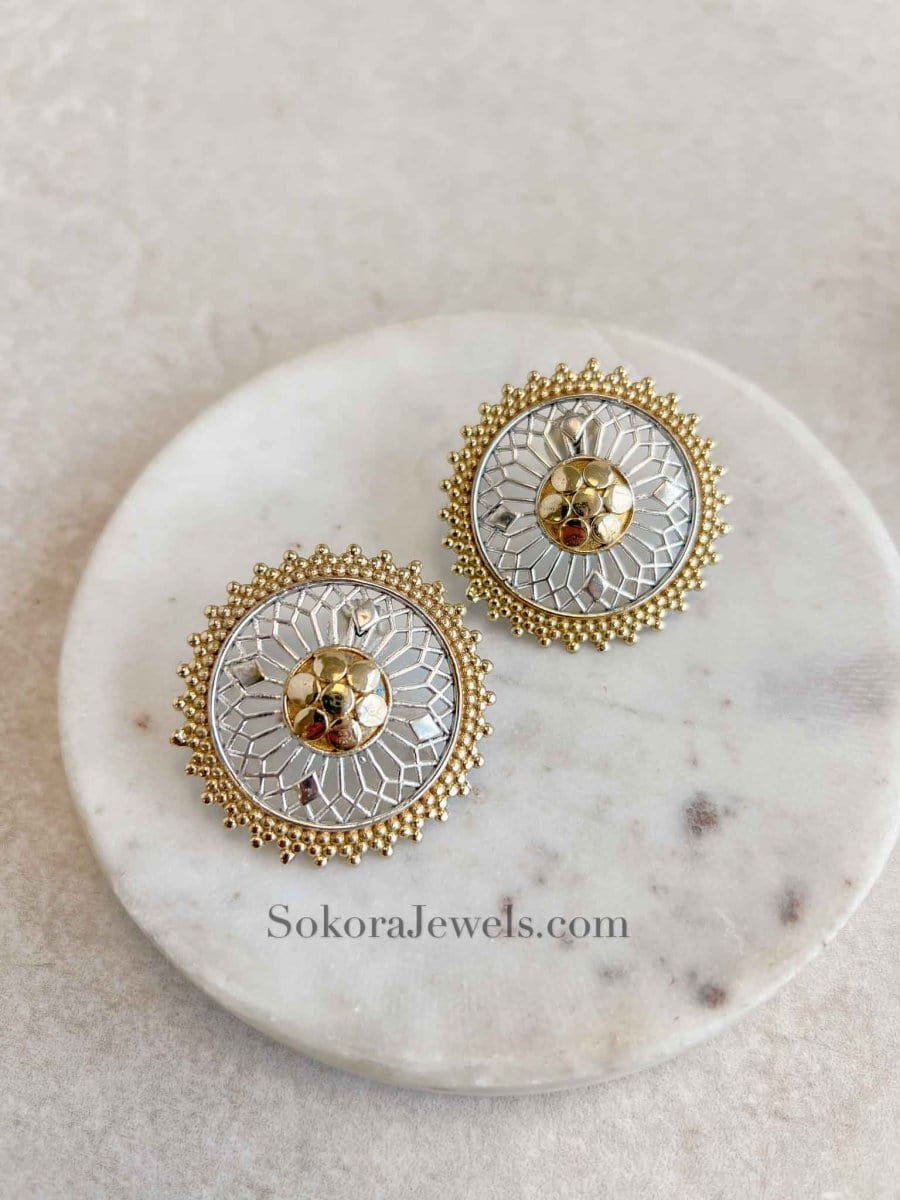 Sokora Jewels Gold & Silver Mix Earrings – SOKORA JEWELS