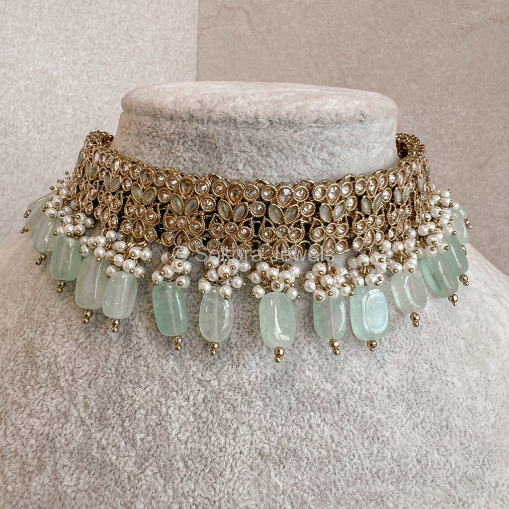 Jazbeen Choker - Mint – SOKORA JEWELS
