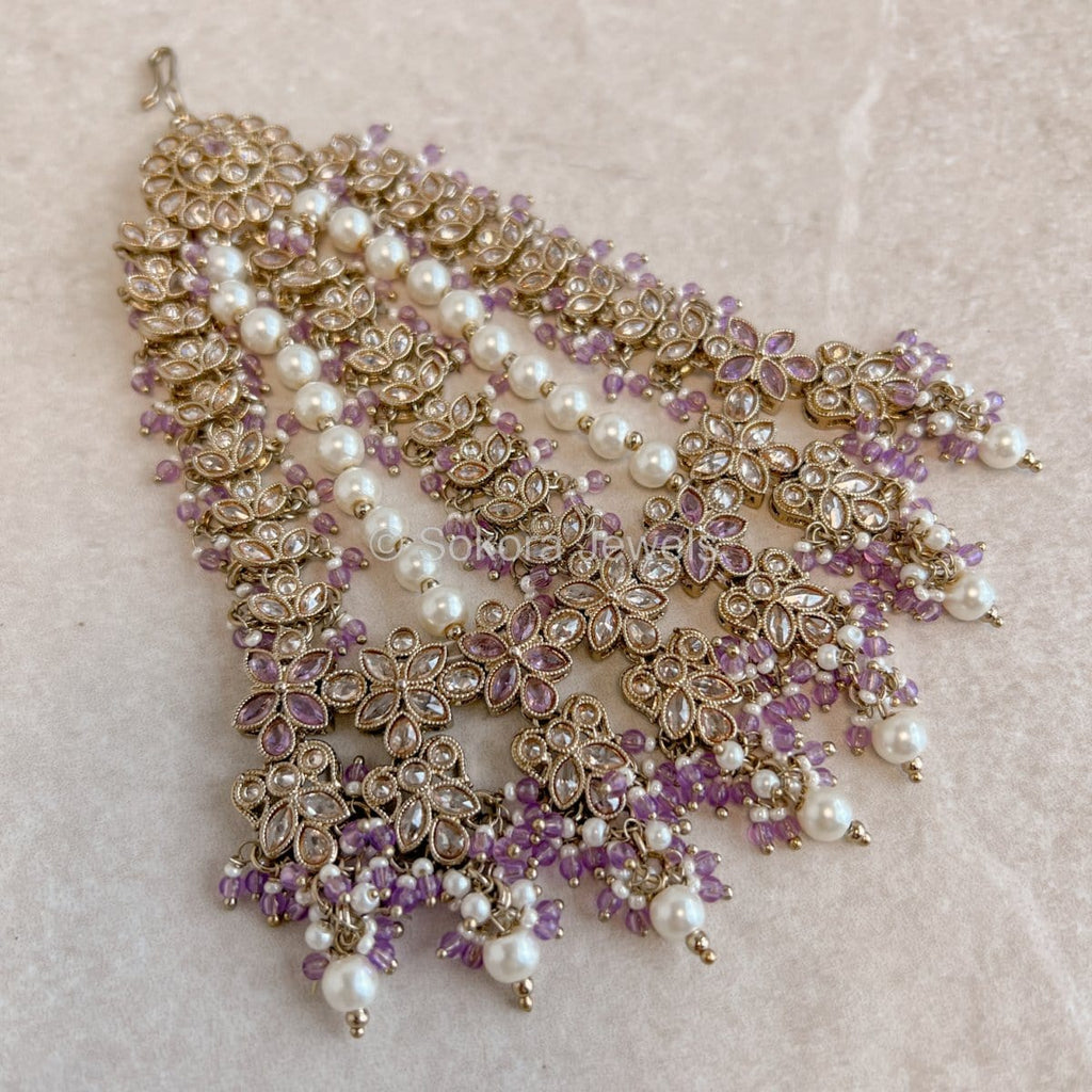 Jazbeen Jhumar - Light Purple – SOKORA JEWELS