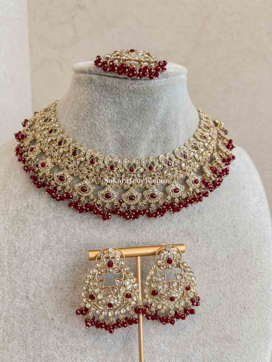 Jessica Golden Necklace Set - 5 Colour Options – SOKORA JEWELS
