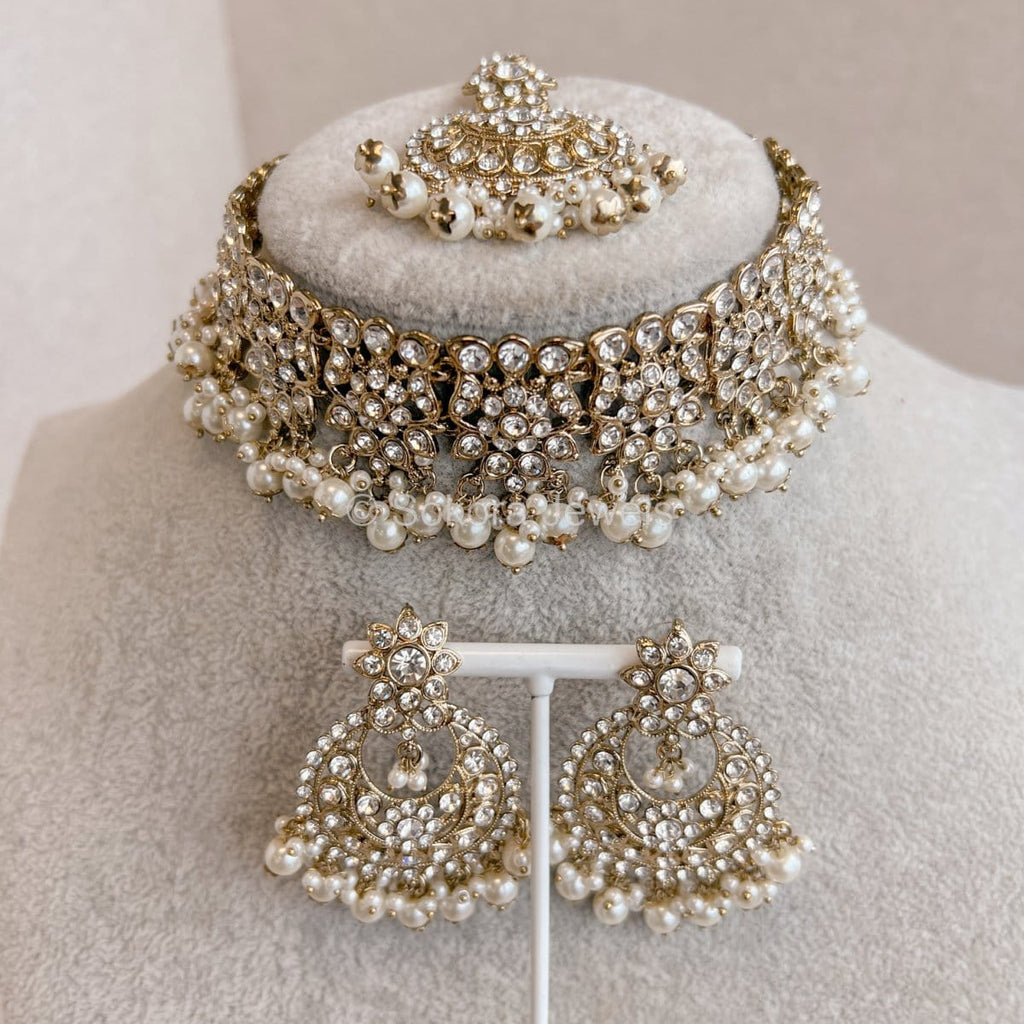 Megan Choker Set - Clear – SOKORA JEWELS