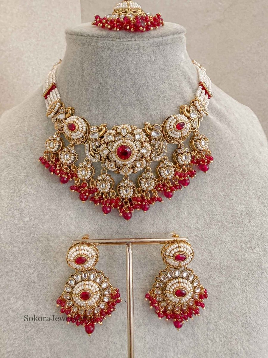 Narinder Faux Kundan Choker Set – SOKORA JEWELS
