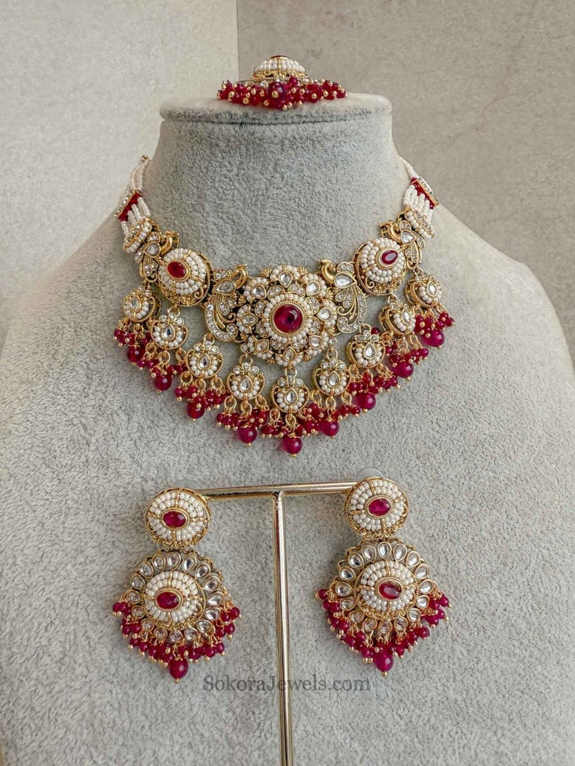 Narinder Faux Kundan Choker Set – SOKORA JEWELS