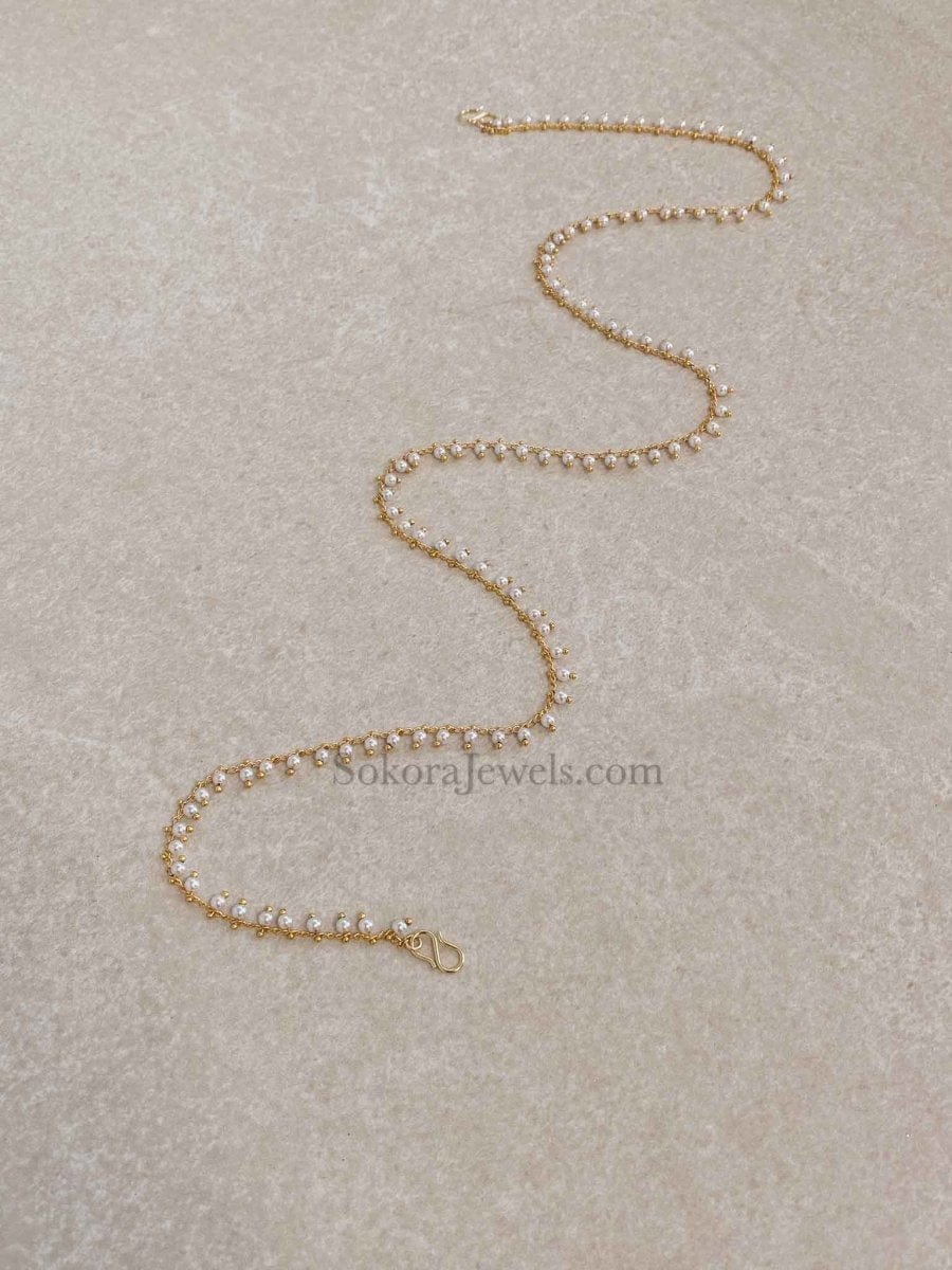 Pearl Bead Hair Plait chain – SOKORA JEWELS