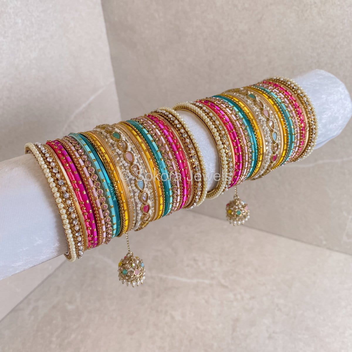 Saskia Luxury MultiColour Bangle Set – SOKORA JEWELS
