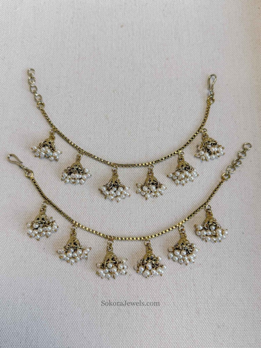 Single Line Jhumka Earring chains – SOKORA JEWELS