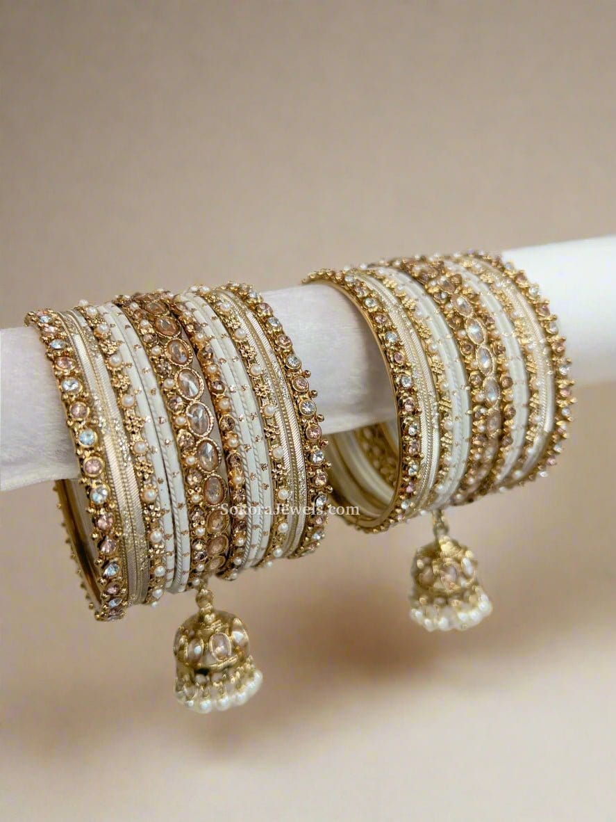 Small Cream Bangle set – SOKORA JEWELS