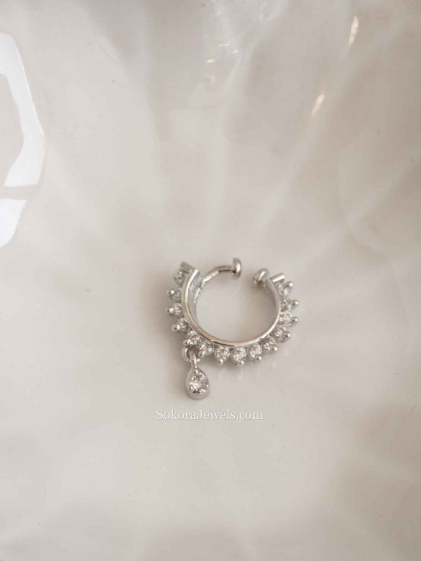 Small Crystal Nose rings - Non pierced – SOKORA JEWELS
