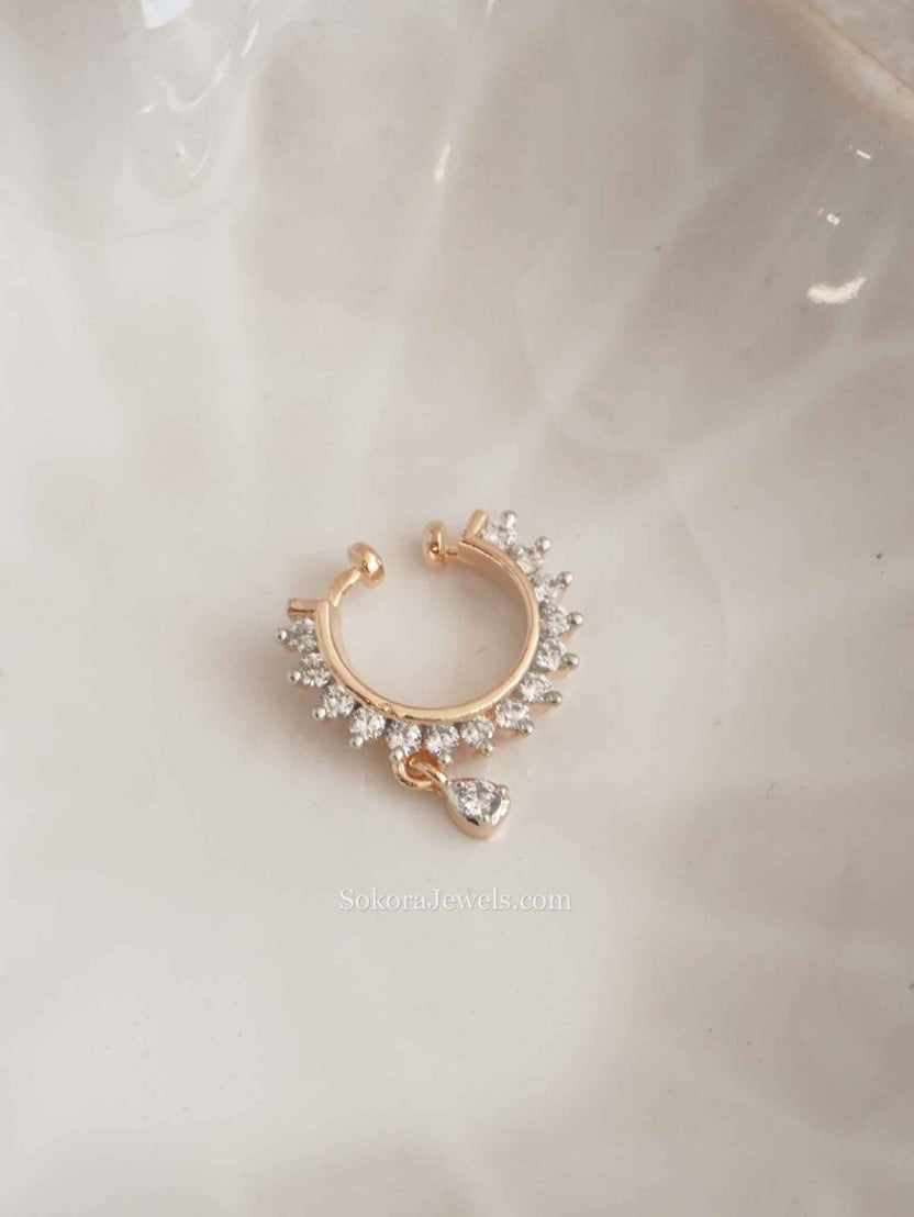 Small Crystal Nose rings - Non pierced – SOKORA JEWELS