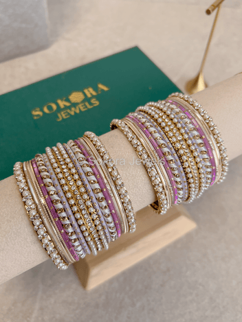 Small Lilac Bangle set – SOKORA JEWELS