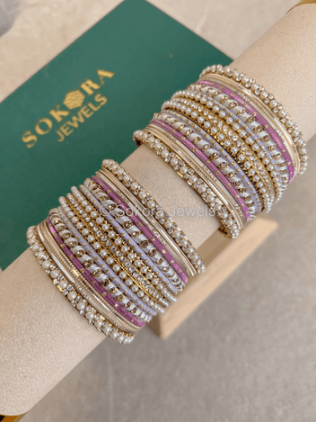 Small Lilac Bangle set – SOKORA JEWELS