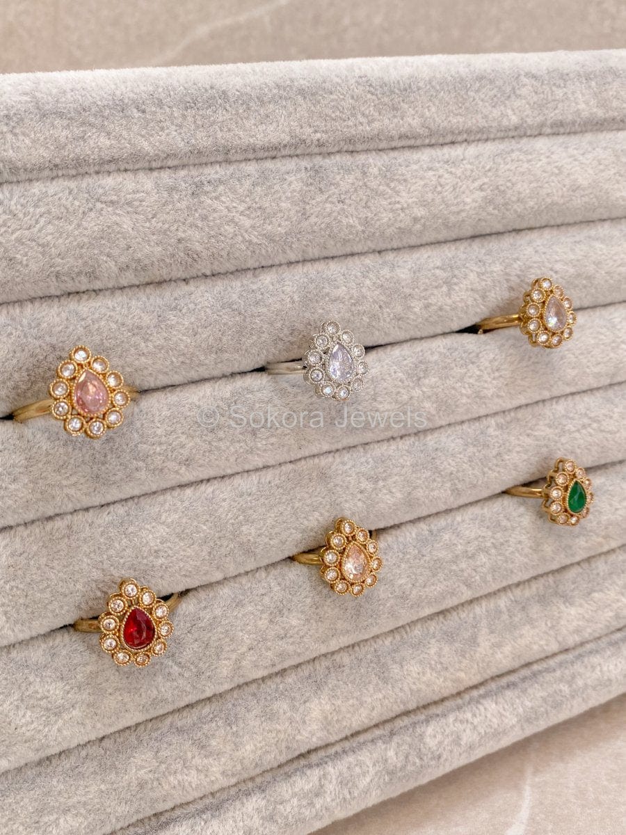 Small Swarna Pendant Ring - 6 Colour Options – SOKORA JEWELS