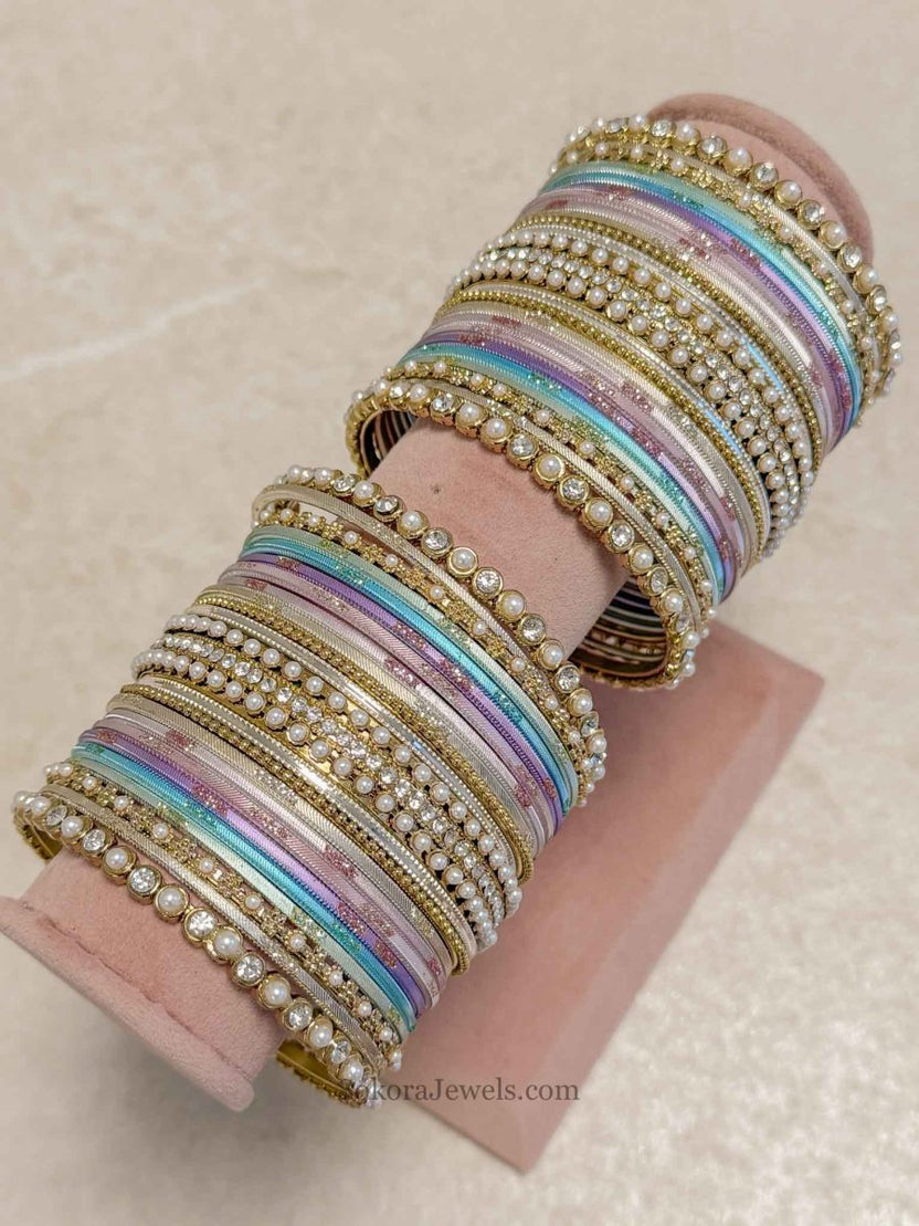 Sweet Dreams Bangle Sets - Pastel (4 Colour Options) – SOKORA JEWELS