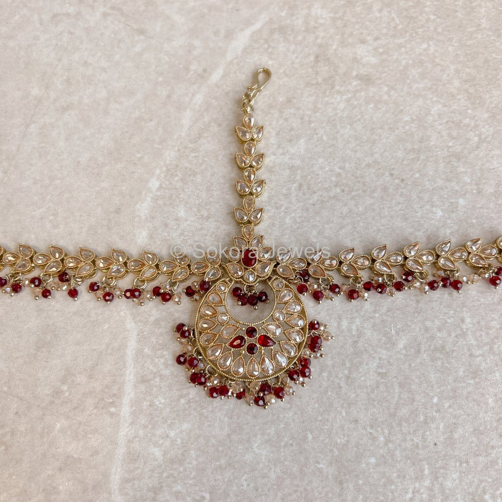 Taara Mathapatti - Maroon – SOKORA JEWELS