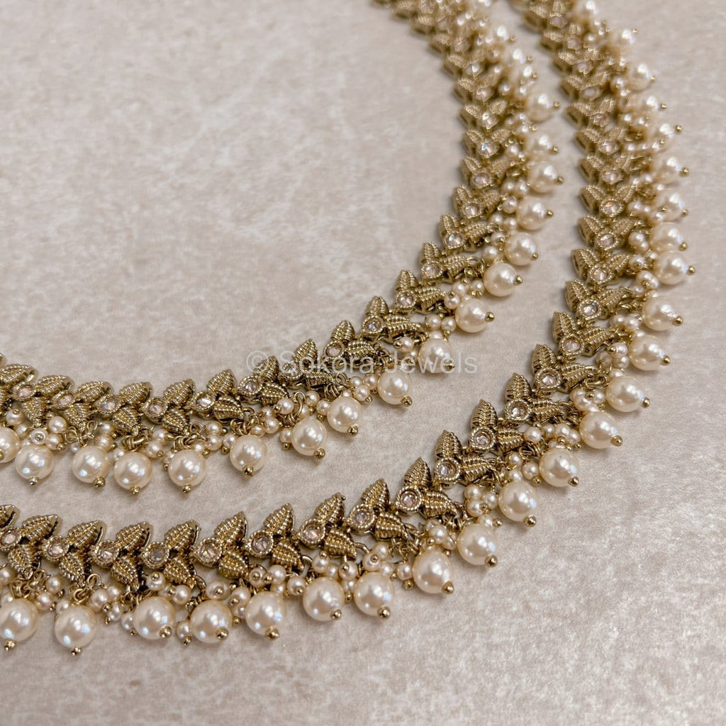 Vine Leaf Anklets – SOKORA JEWELS