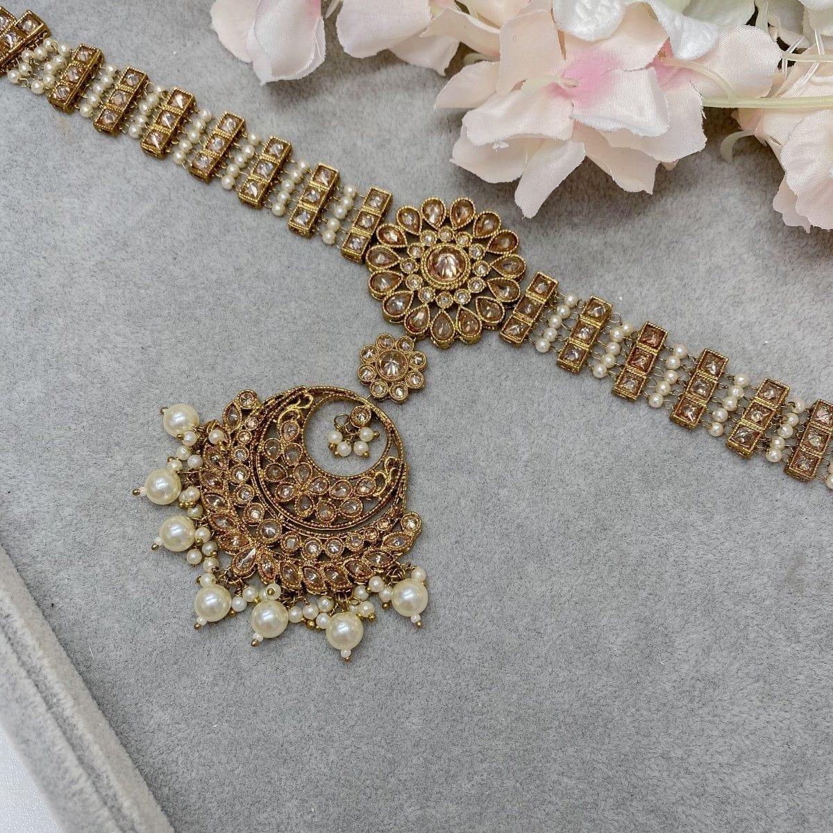 Ameera Headband / Sheesh phool – SOKORA JEWELS