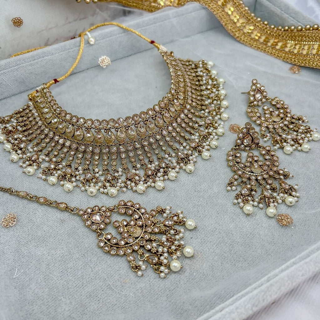 Amirah Choker Set - Golden – SOKORA JEWELS