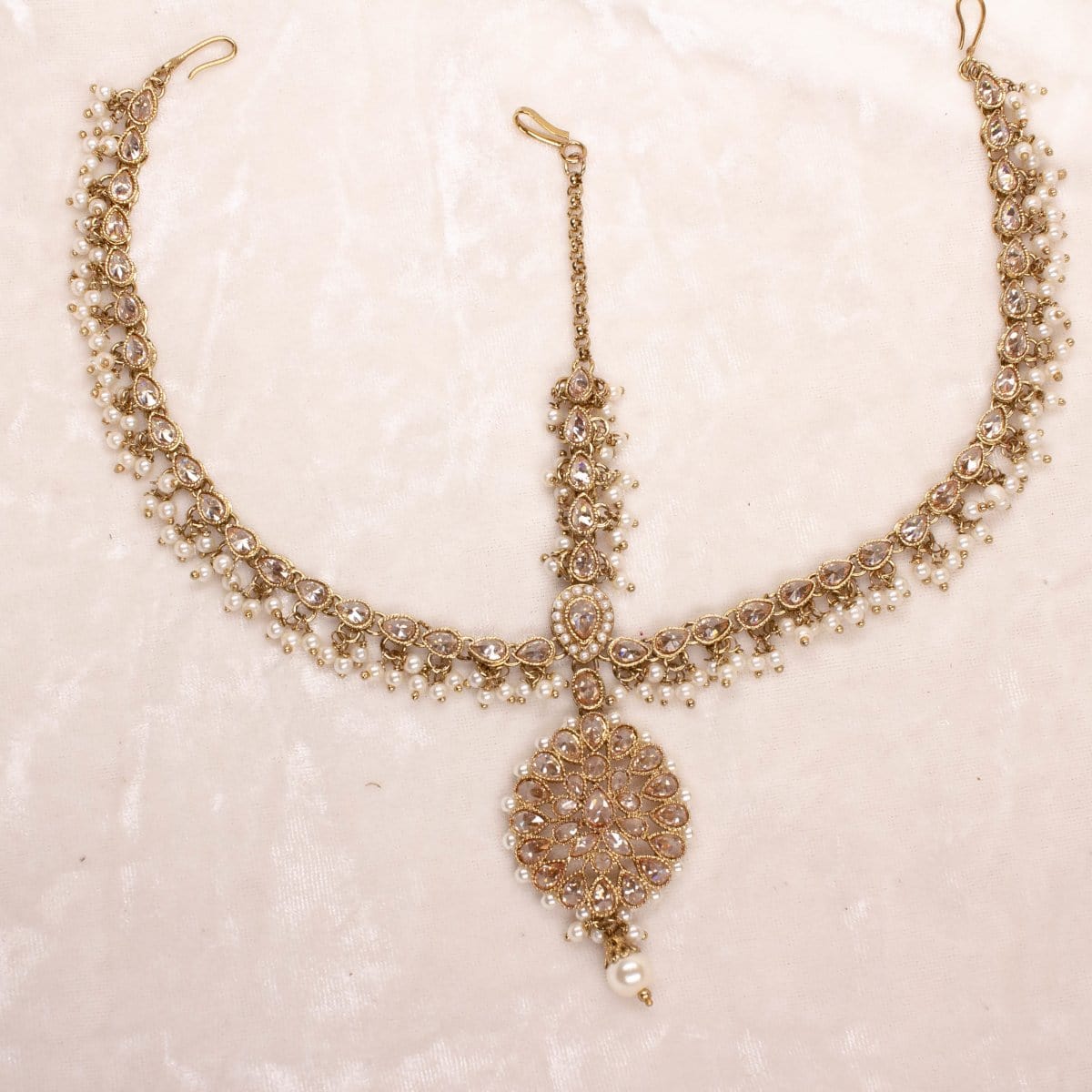 Antique Gold Mathapatti - Champagne – SOKORA JEWELS