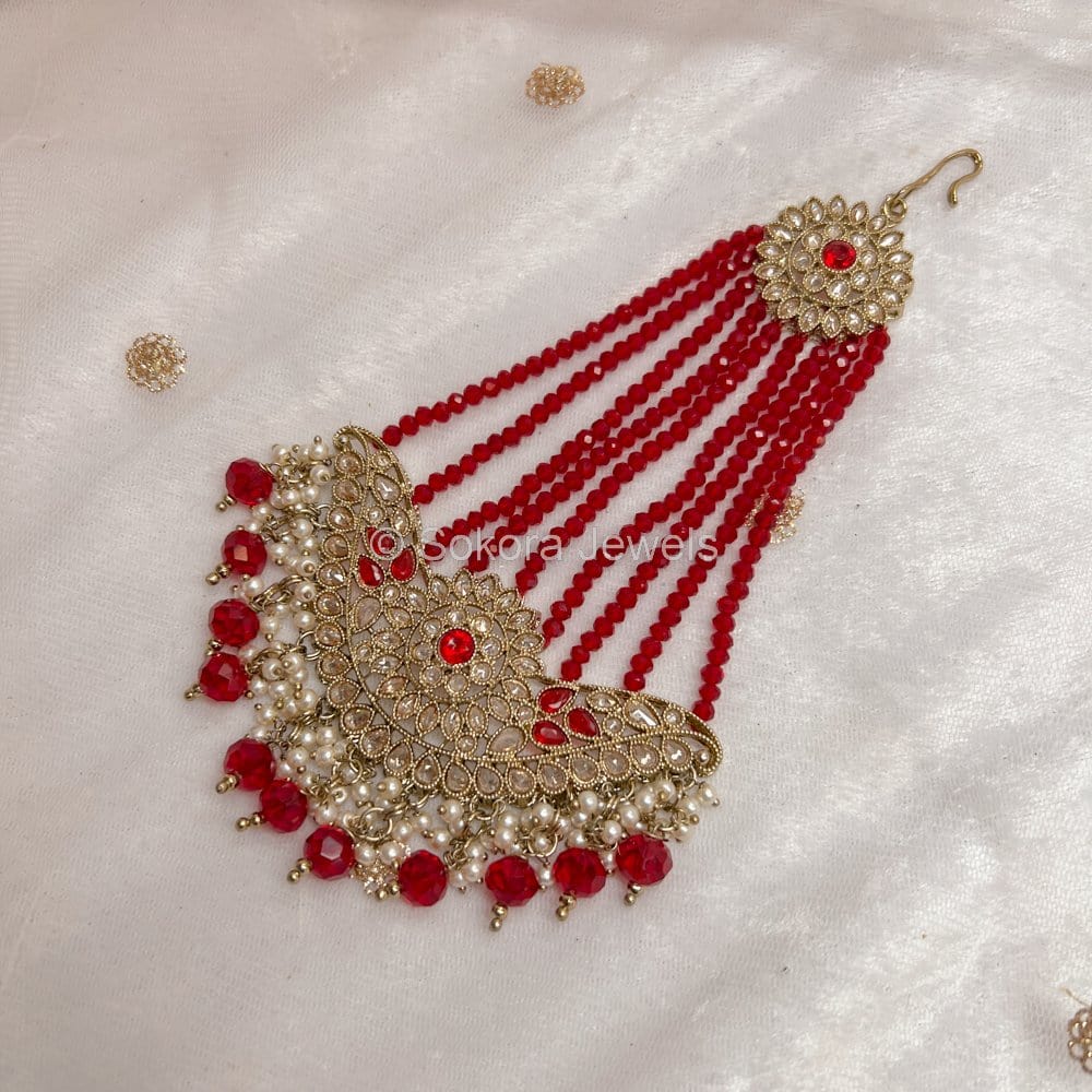 Sarah Red Jhumar – SOKORA JEWELS