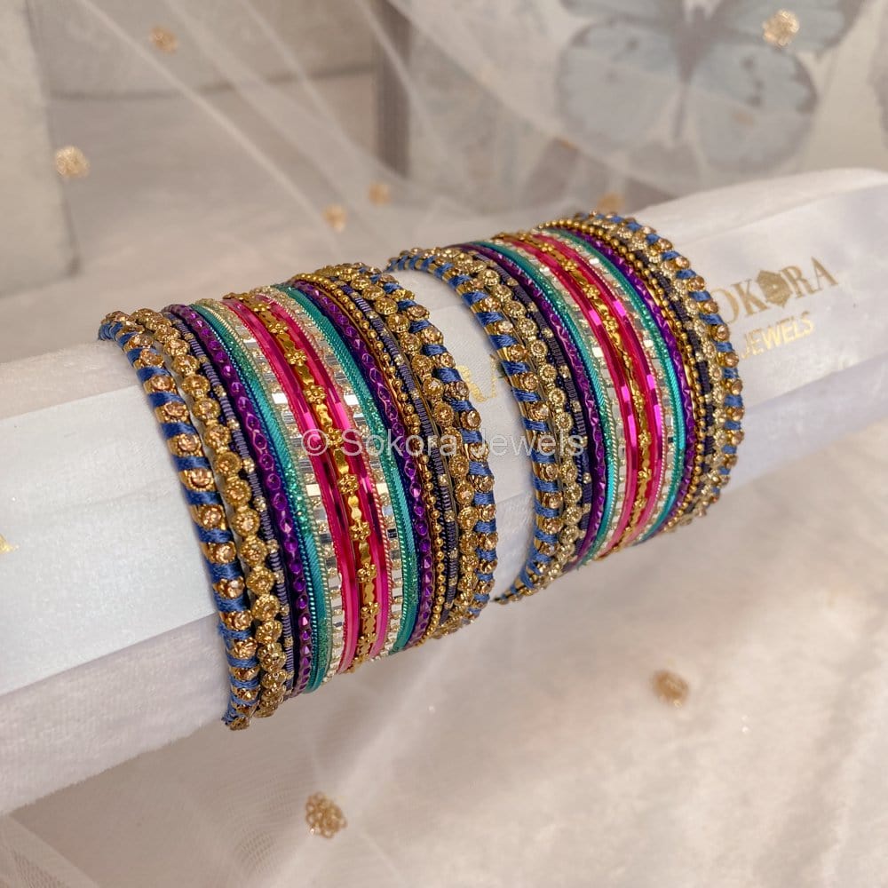 Small Midnight Blush Bangle set – SOKORA JEWELS