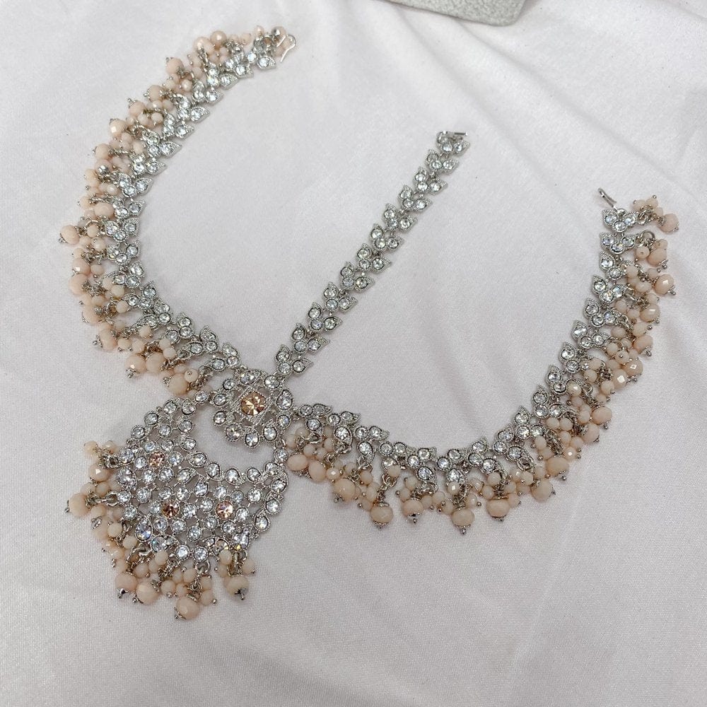 Tahera Silver Mathapatti - Peach – SOKORA JEWELS